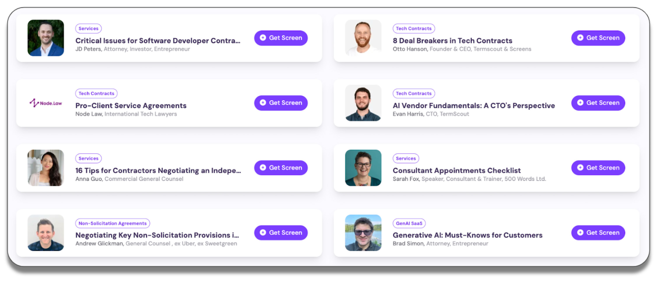 Accessing expert pre-built contract playbooks: Inside the Screens Community