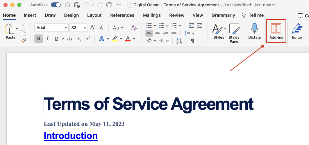 Getting Started with the Astra Word Add-In